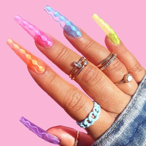 11 stunning examples of multi-colored nails | Kiara Sky
