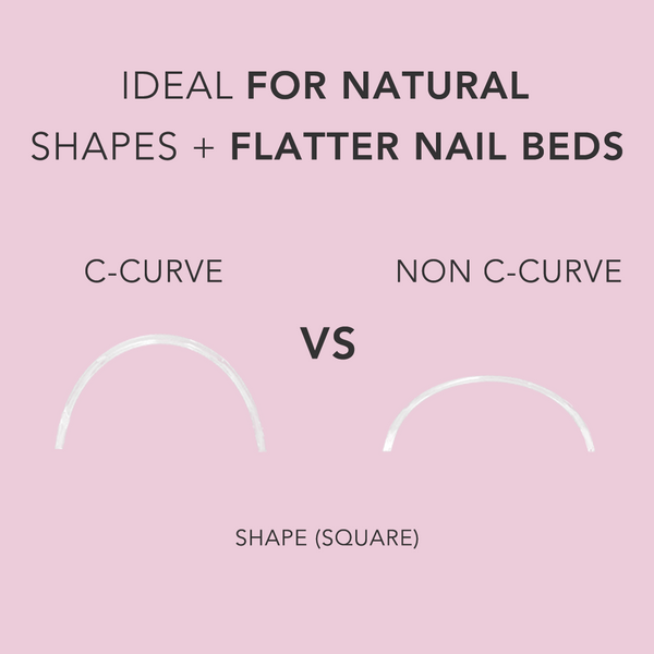 Non C-Curve Nail Tips XXL - Square Clear | Kiara Sky Professional Nails
