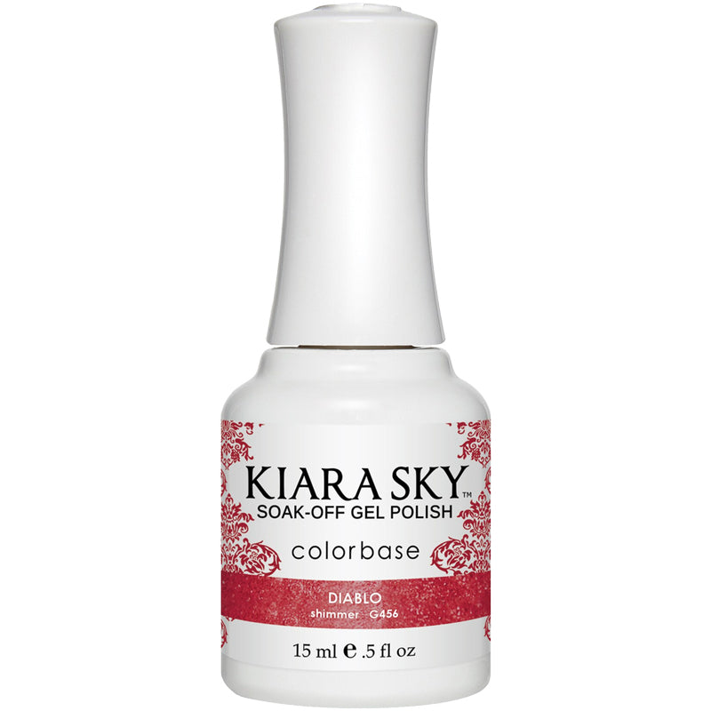 Diablo | Red Glitter Gel Nail Polish | Kiara Sky