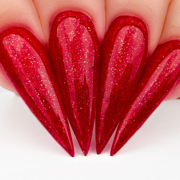 Diablo | Red Glitter Gel Nail Polish | Kiara Sky